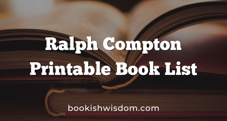 Ralph Compton Printable Book List - Bookish Wisdom